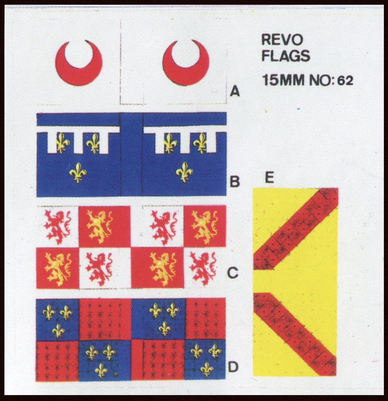 Revo Flags 15mm No 62 Hundred Years War Banners France