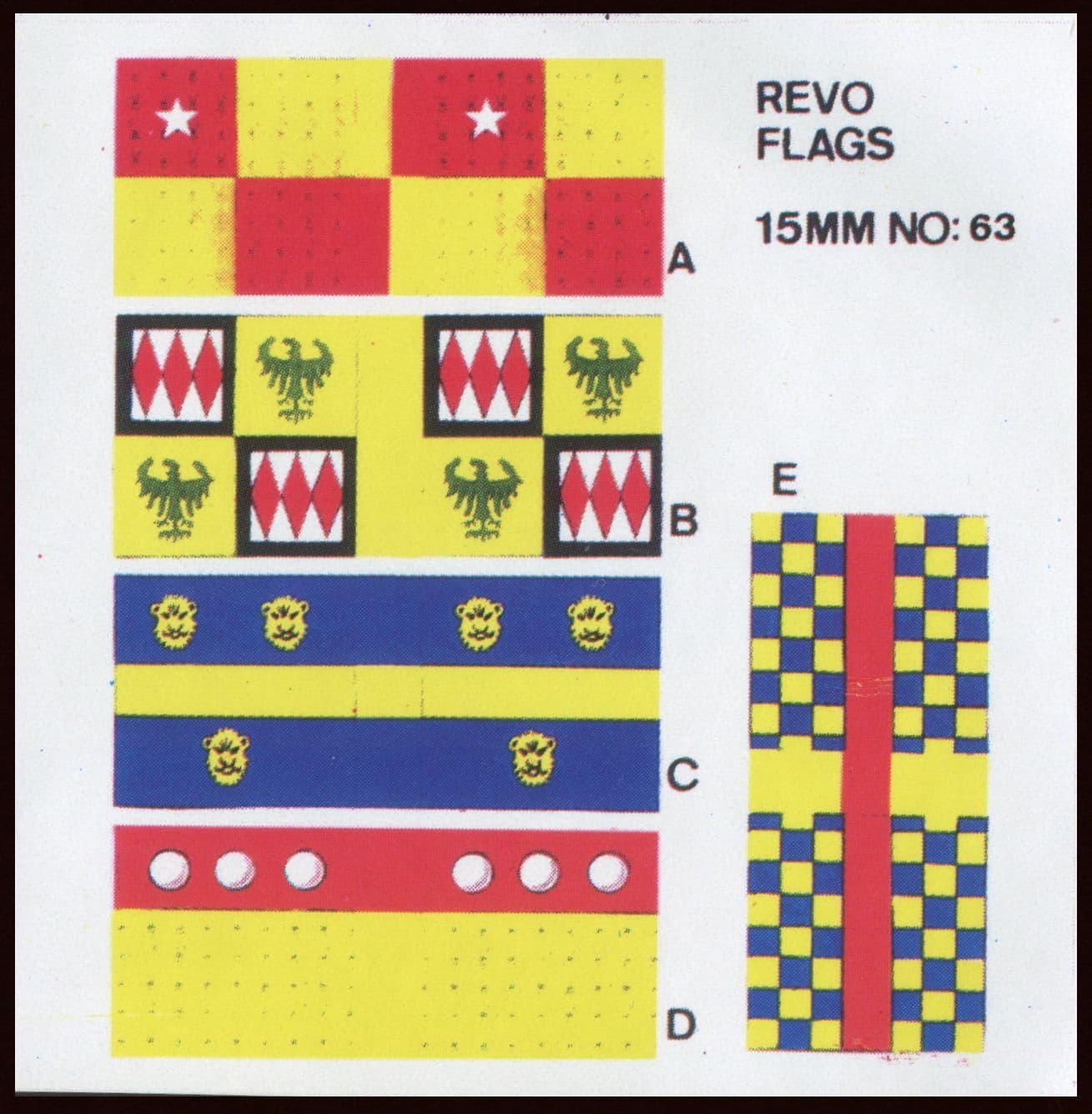 Revo Flags 15mm No 63 Hundred Years War Banners England