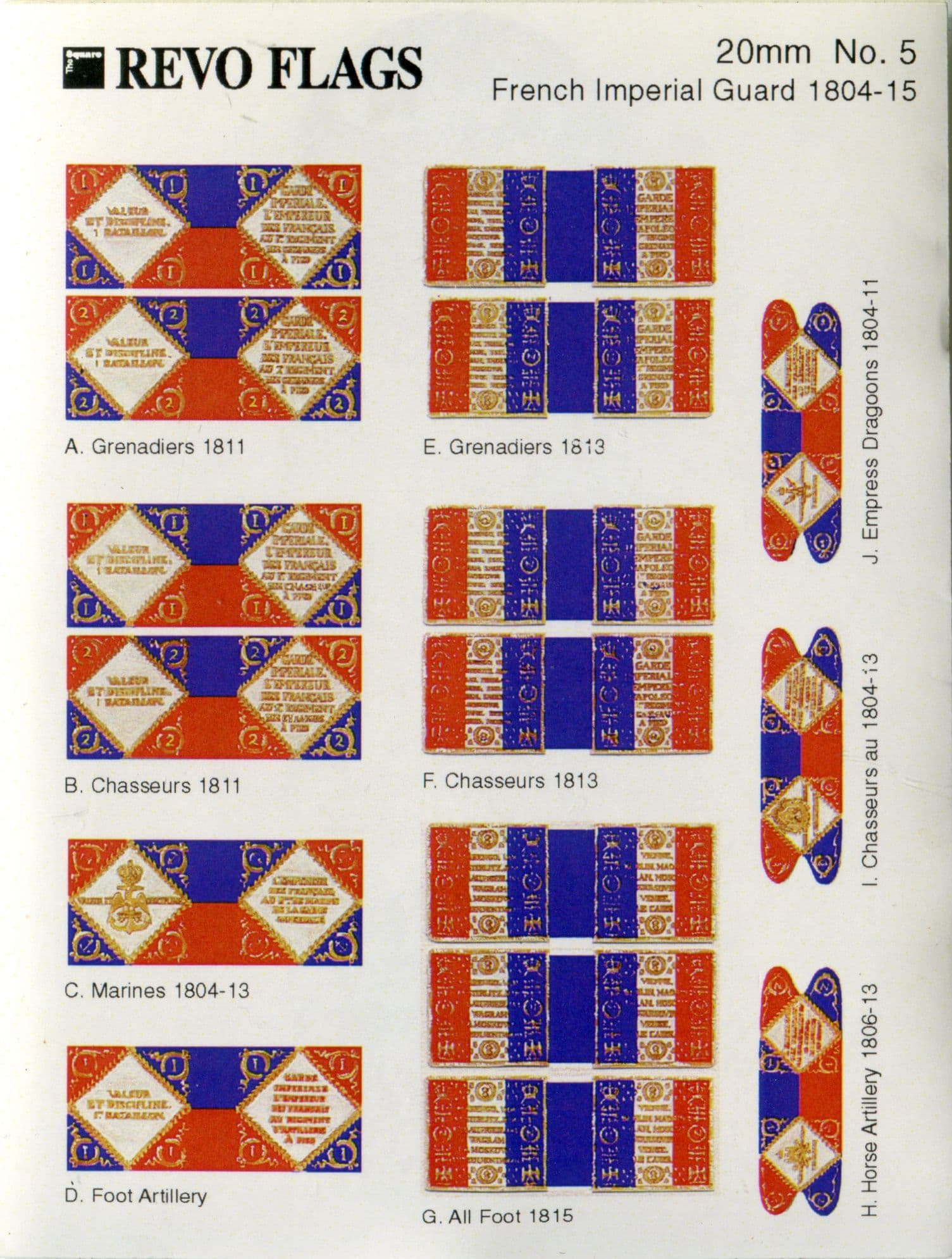 Revo Flags 20mm No 05 Napoleonic French Guard 1804-1814