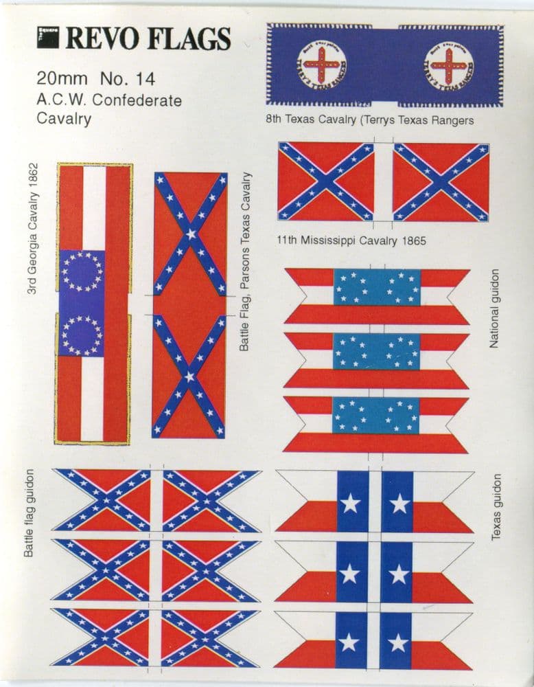Revo Flags 20mm No 14 ACW Confederate Cavalry