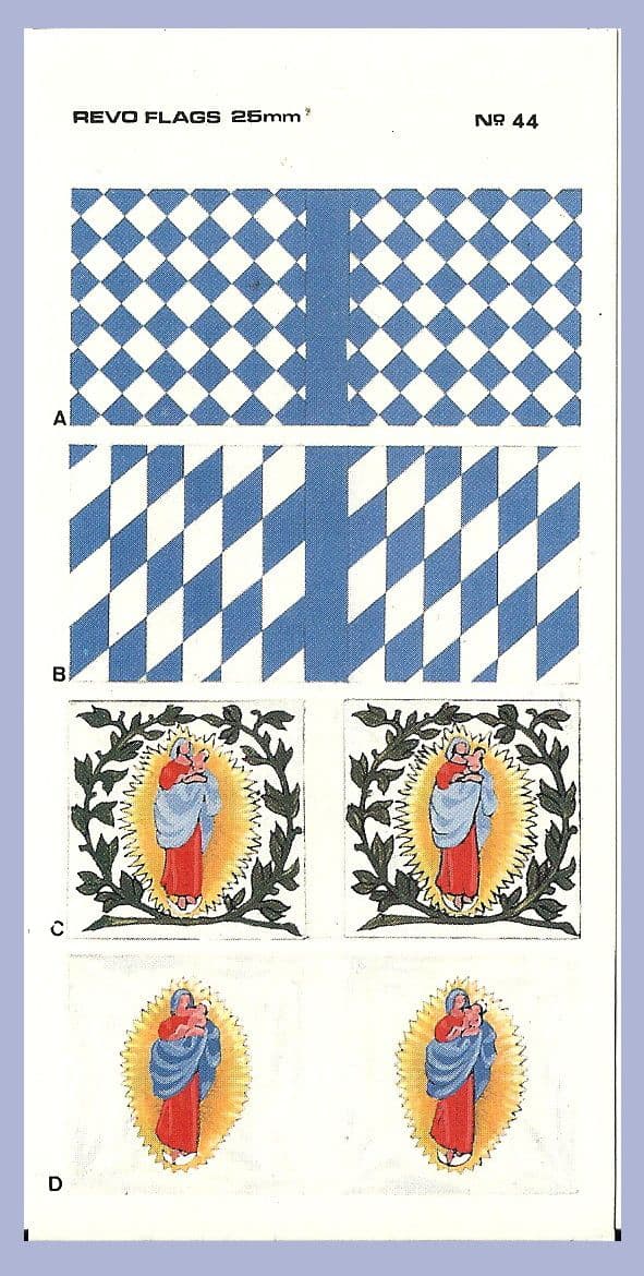 Revo Flags 25mm No 44 Marlburian Wars Bavarian Infantry