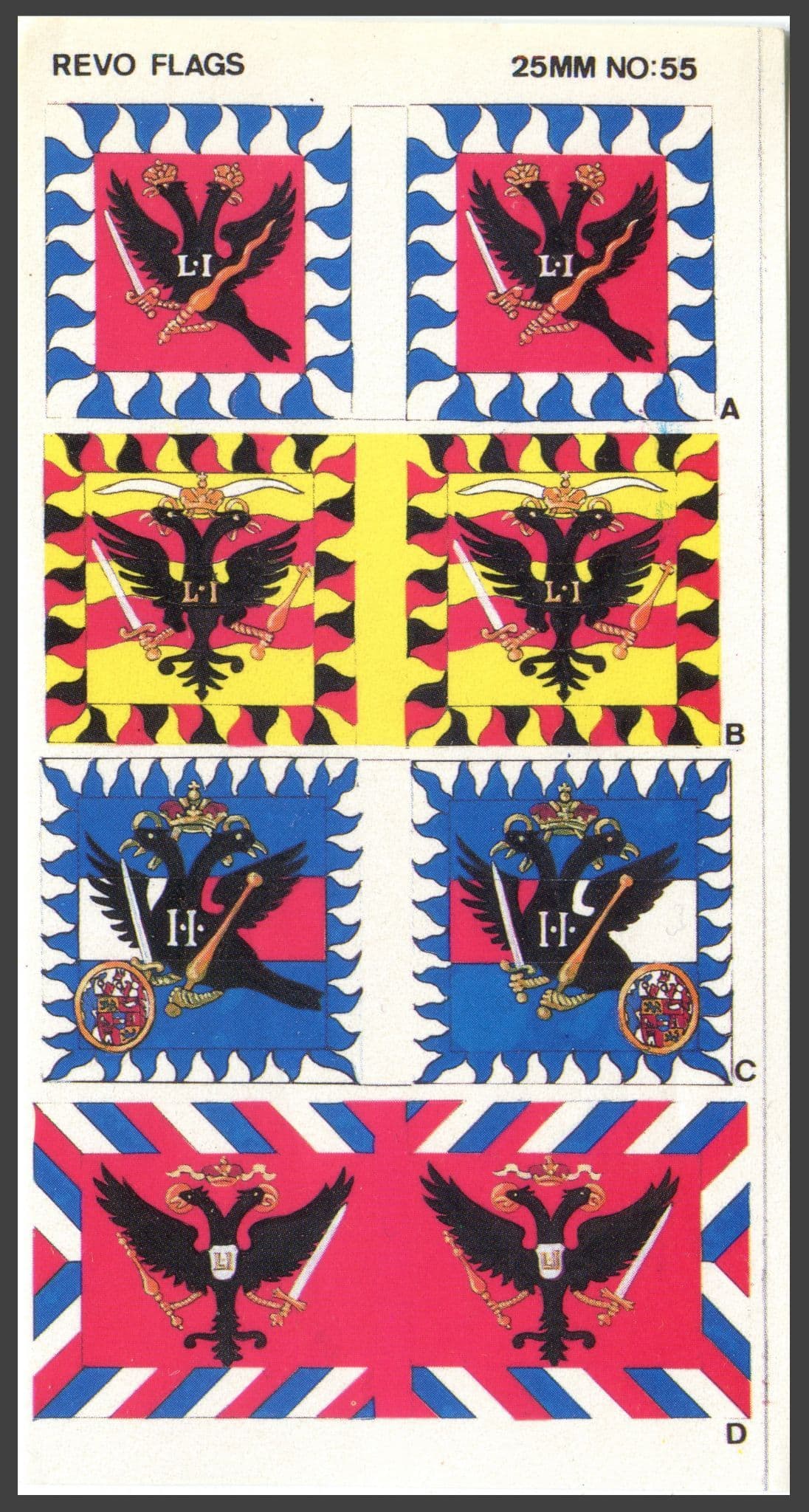 Revo Flags 25mm No 55 Marlburian Wars Austrian Infantry Regiments