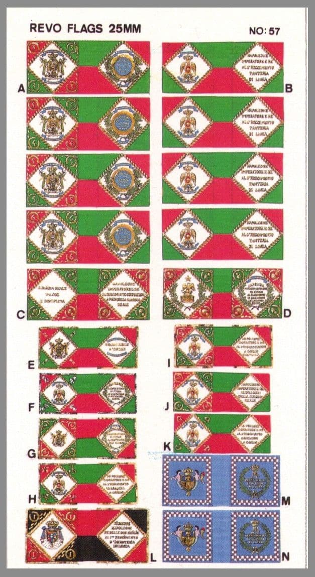 Revo Flags 25mm No 57 Napoleonic Italy and Naples 1806-15