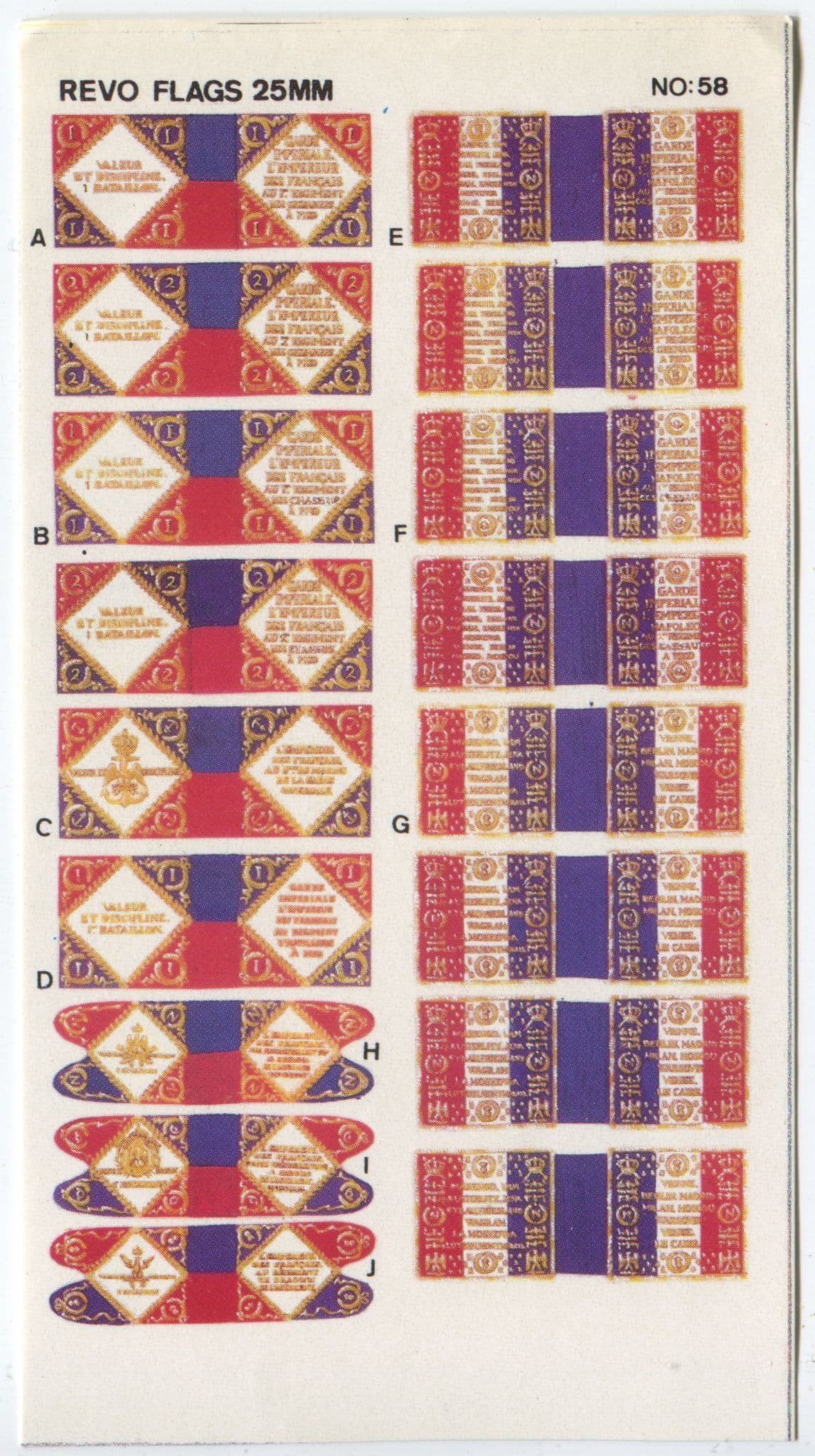 Revo Flags 25mm No 58 Napoleonic France Imperial Guard 1804-1815