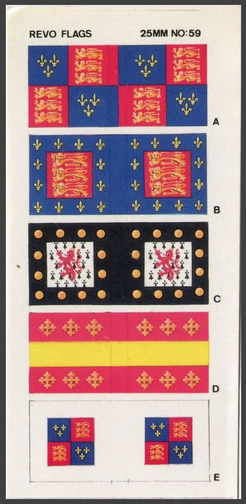 Revo Flags 25mm No 59 100 Years War Banners England