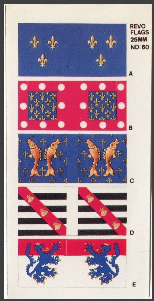 Revo Flags 25mm No 60 100 Years War Banners France