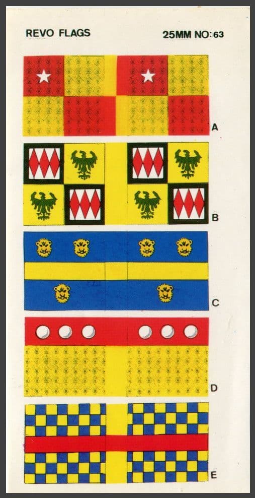 Revo Flags 25mm No 63 100 Years War Banners England