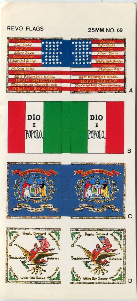 Revo Flags 25mm No 69 ACW Union New York Volunteers Flags