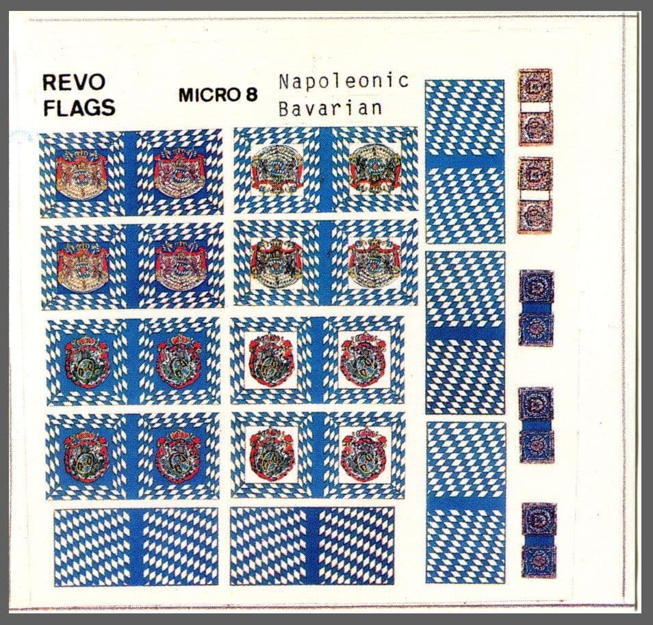 Revo Flags 5mm 1/300 scale Micro 8 Napoleonic Bavarian