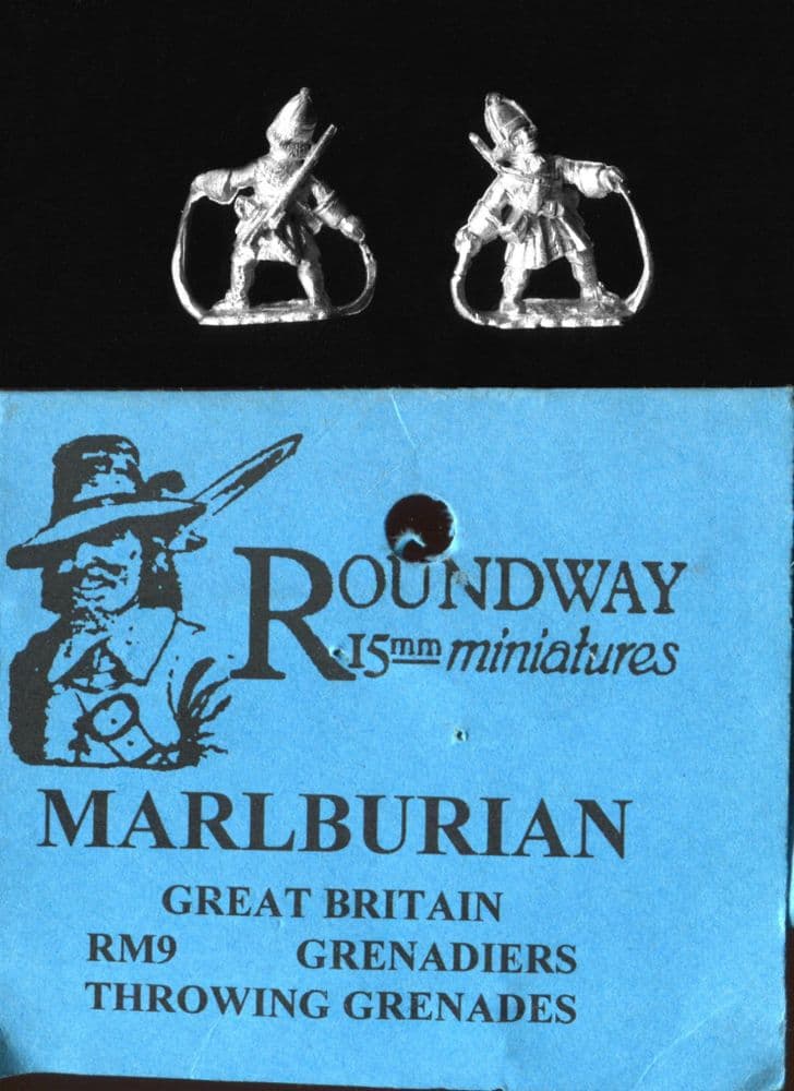 Roundway 15mm Marlburian RM09 British Grenadiers Throwing Grenade x 8
