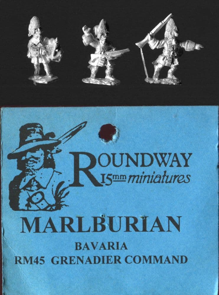 Roundway 15mm Marlburian RM45 Bavarian Grenadier Command x 6