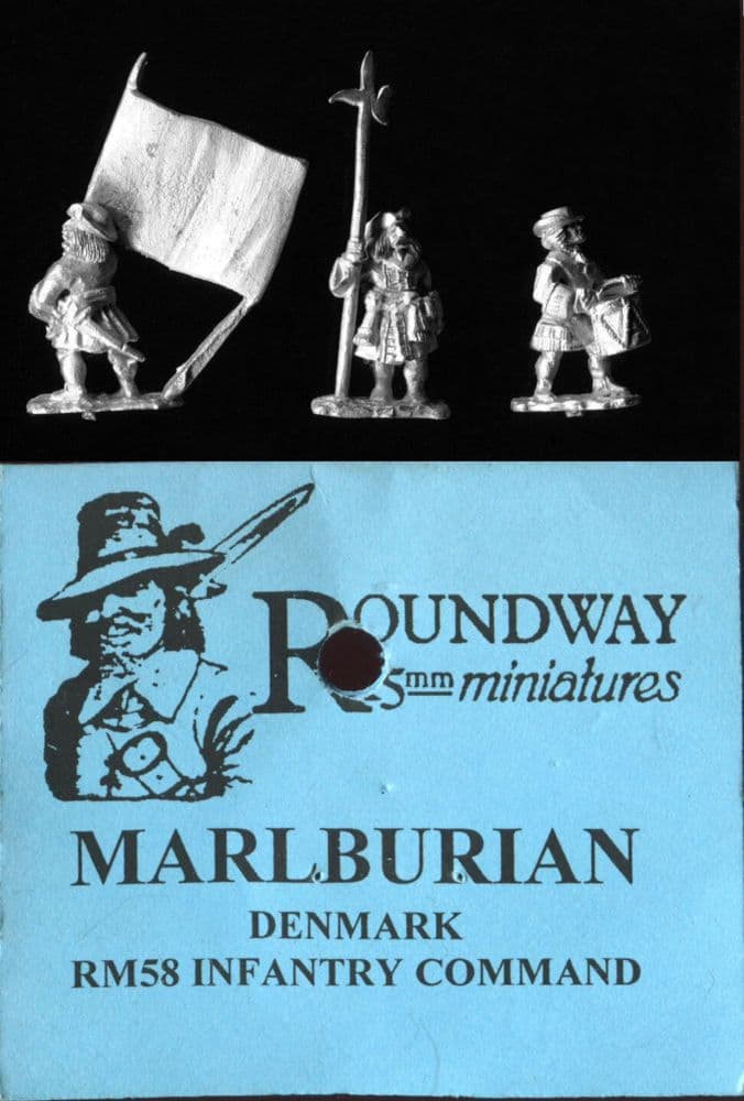 Roundway 15mm Marlburian RM58 Danish Infantry Command x 6