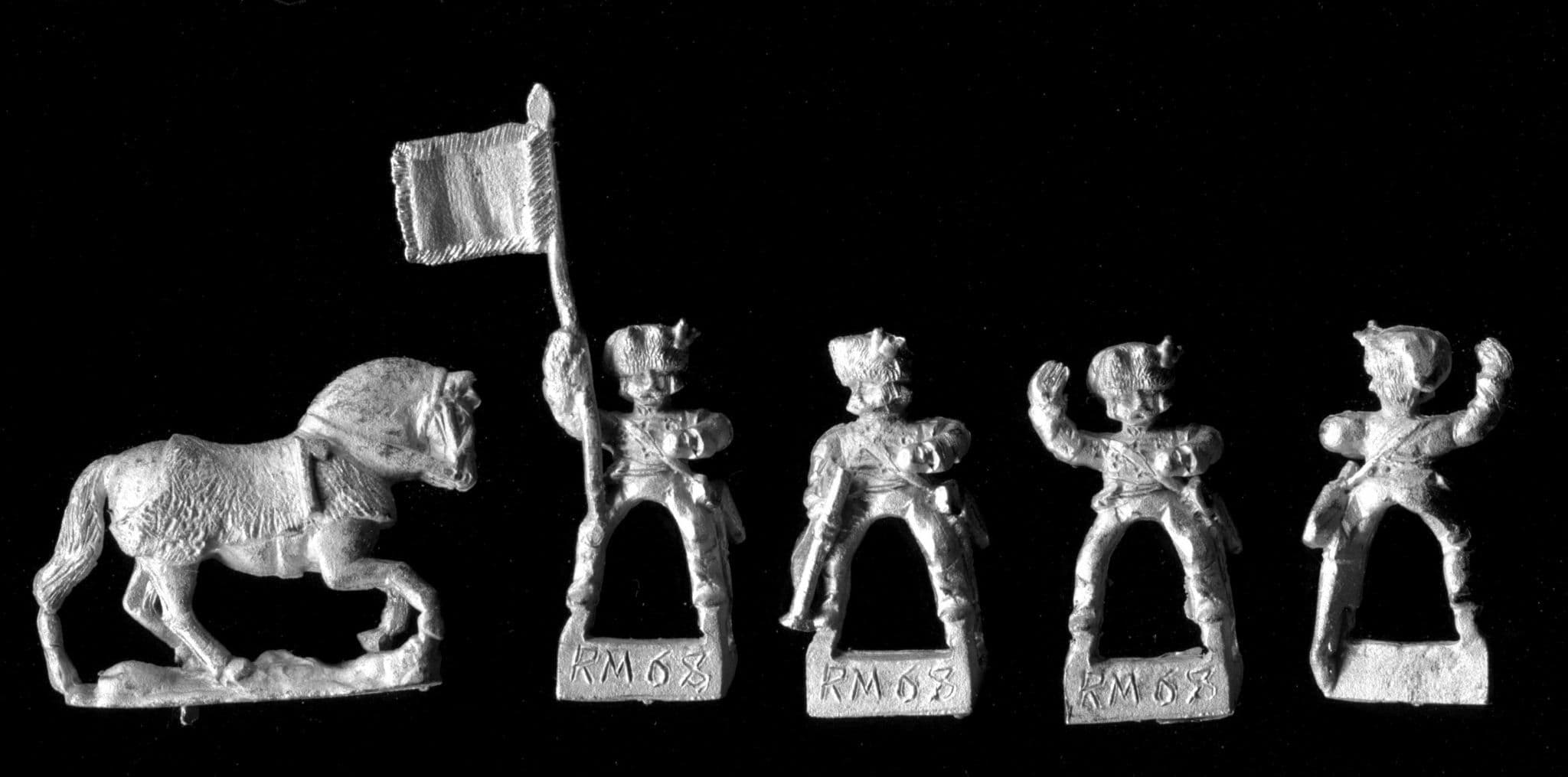 Roundway 15mm Marlburian RM68 Austrian Hussar Command x 4