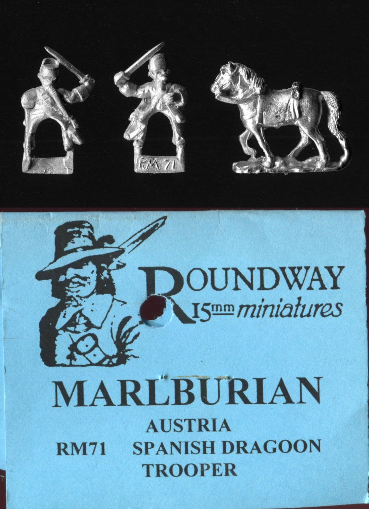 Roundway 15mm Marlburian RM71 Spanish Dragoon Troopers Mounted x 4