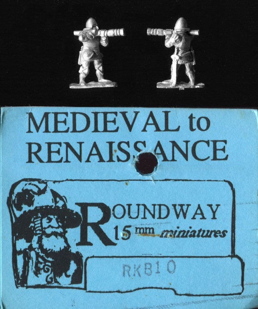 Roundway 15mm Renaissance RKB10 Burgundian Handgunner Firing x 8