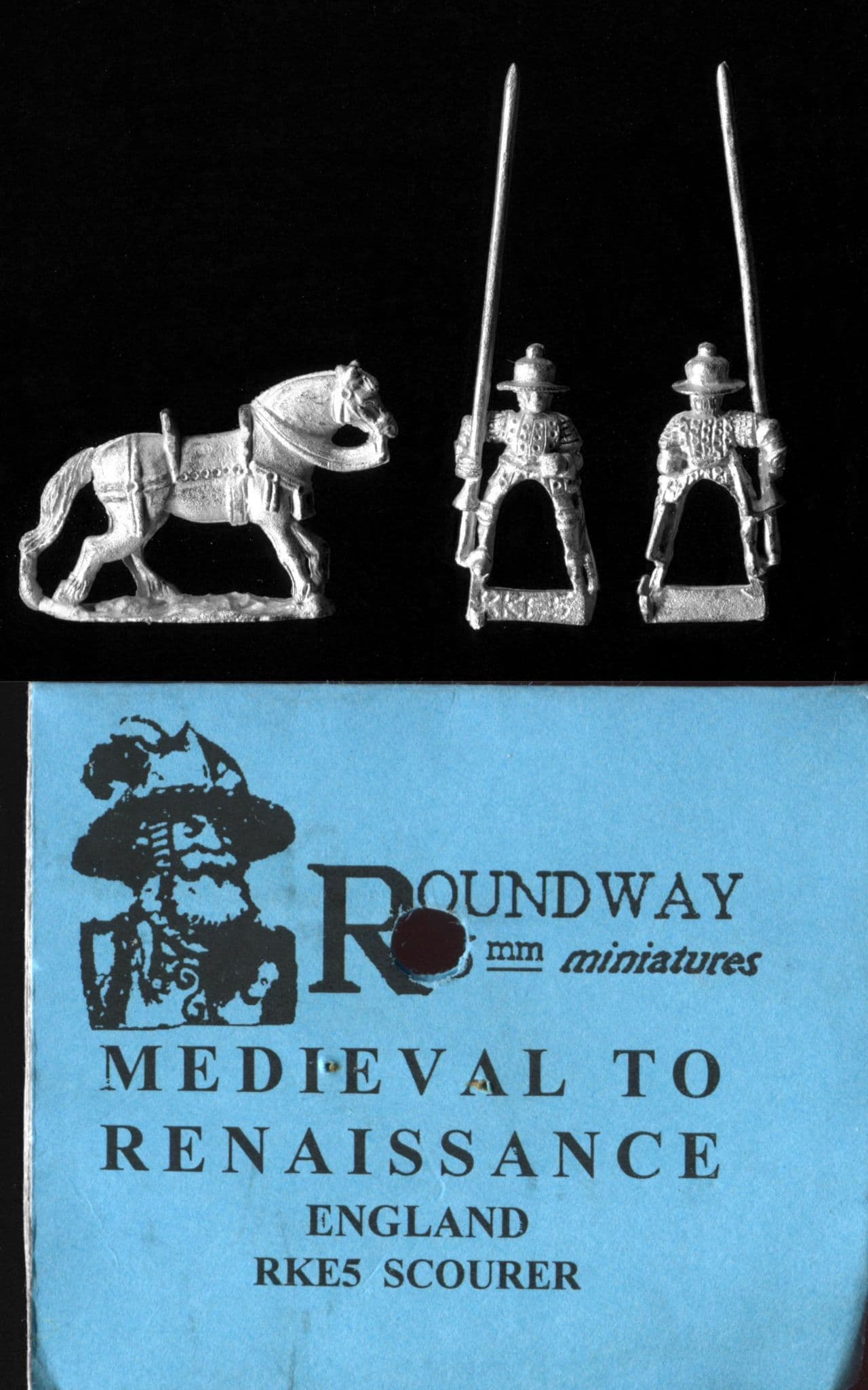 Roundway 15mm Renaissance RKE05 English Scourers Border Horse x 4
