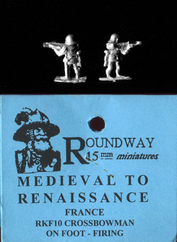 Roundway 15mm Renaissance RKF10 French Crossbowman Firing x 8