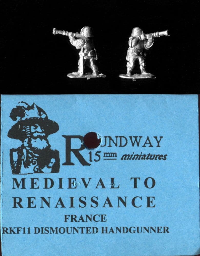 Roundway 15mm Renaissance RKF11 French Dismounted Handgunner Firing x 8