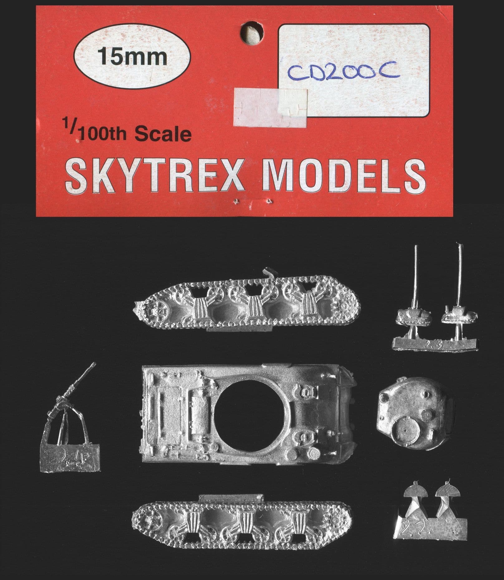 Skytrex 15mm CD200C WWII US M4A1 Sherman with Applique Armour x 1