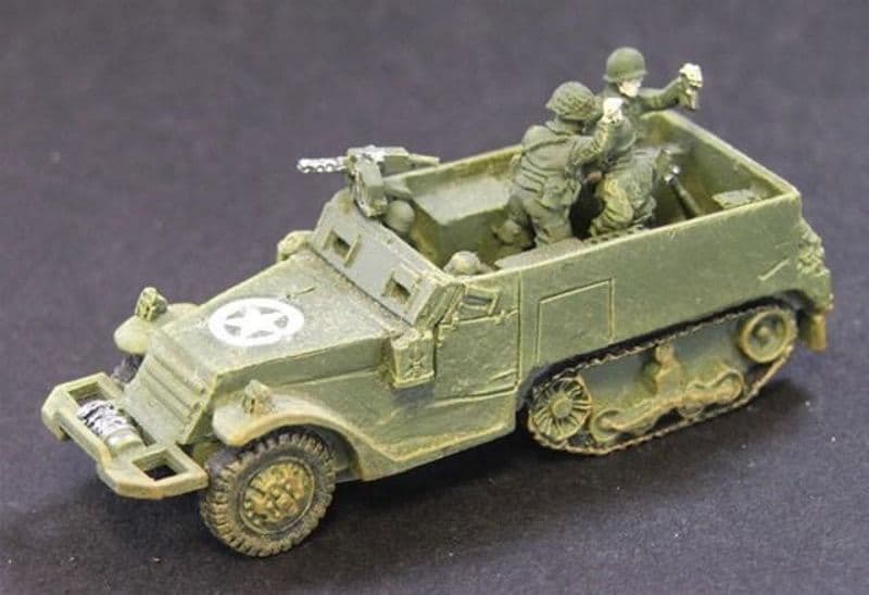 Skytrex 15mm CD242 WWII US M4 Half-Track 81mm SP Mortar Carrier & Crew 1