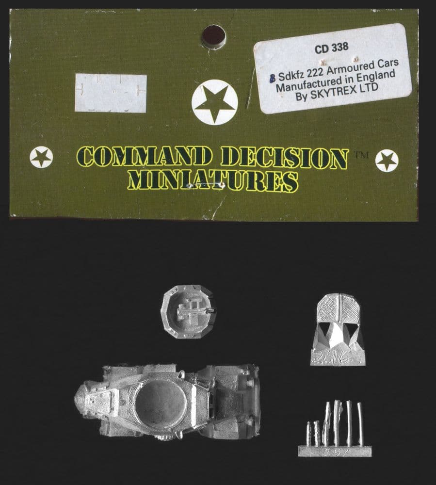 Skytrex 15mm CD338 WWII German Sdkfz 222 Armoured Car 1 model