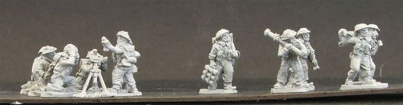 Skytrex 15mm WW2 CDBI07 British Heavy Mortars Moving & Firing 11 figs