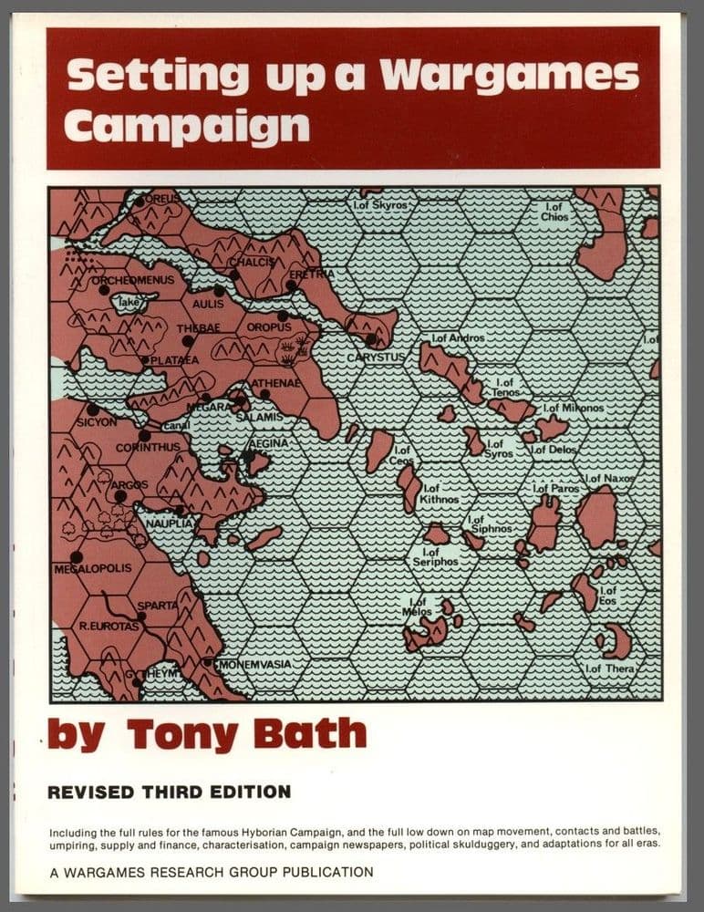 WRG Setting up a Wargames Campaign by Tony Bath Rev 3rd Ed pub 1986 P/B