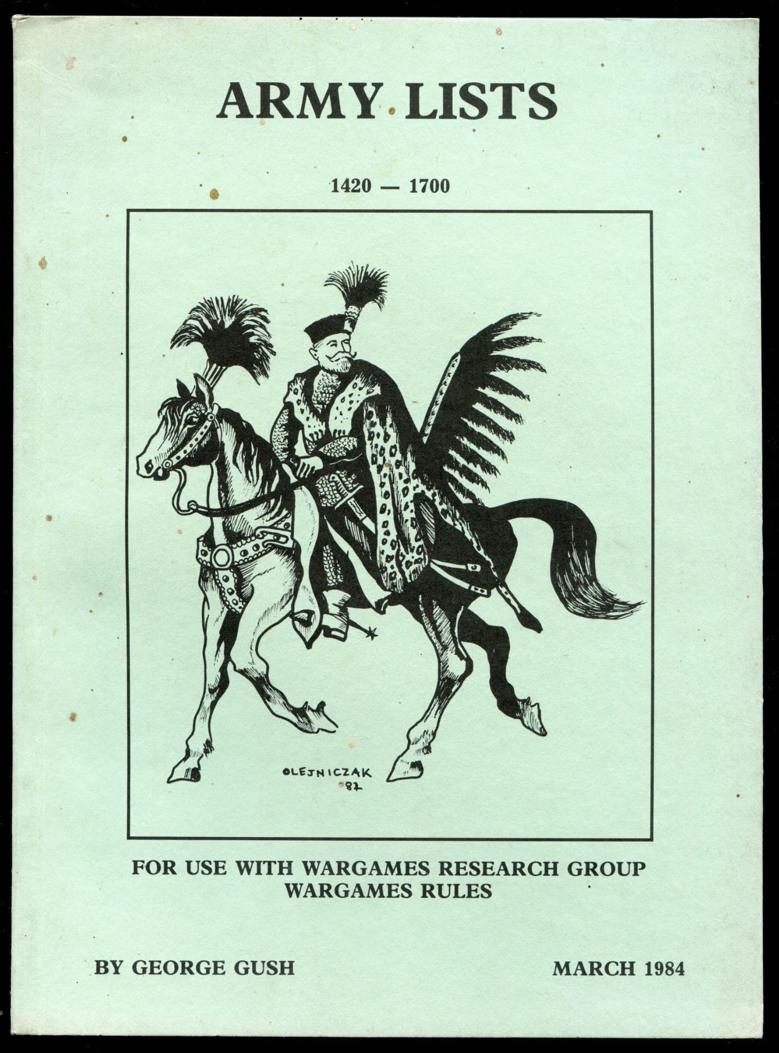 WRG Wargames Renaissance Army Lists 1420-1700