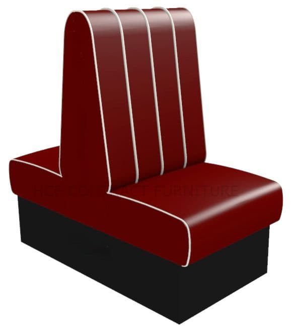 Denver Fluted high Back Twin Back2Back 600mm Booth