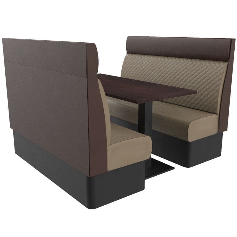 Kansas Quilted High Back 6 Seater Booth Set