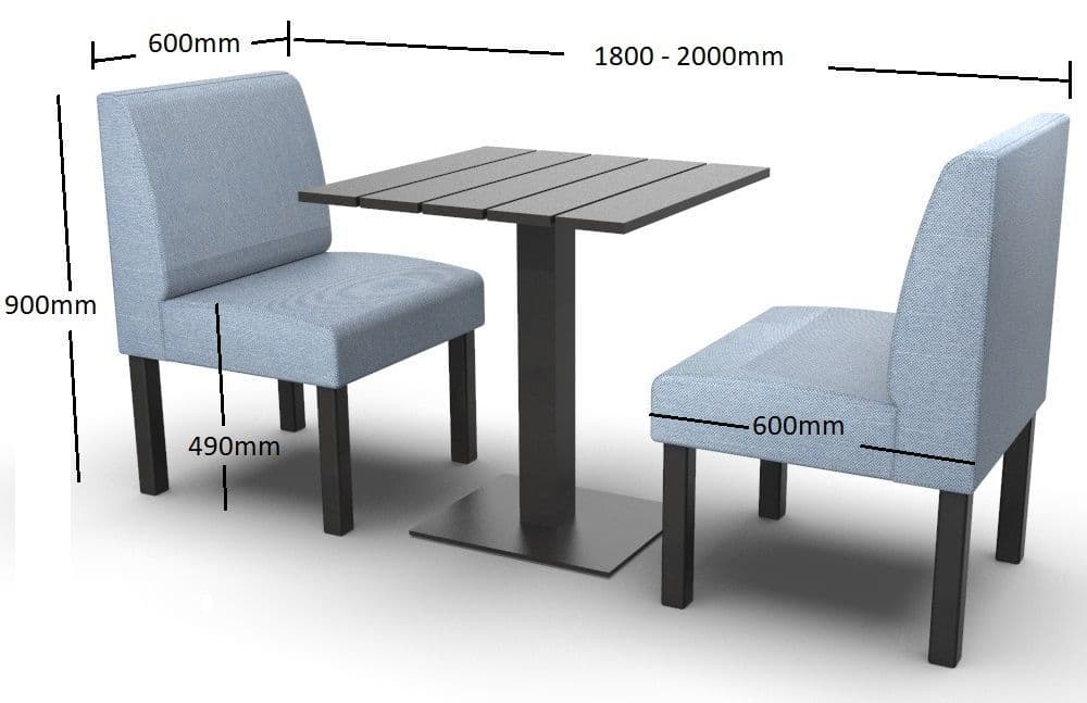 Lifetime Outdoor - Quilted Back Couples 2 Seater Dining Booth Set ...
