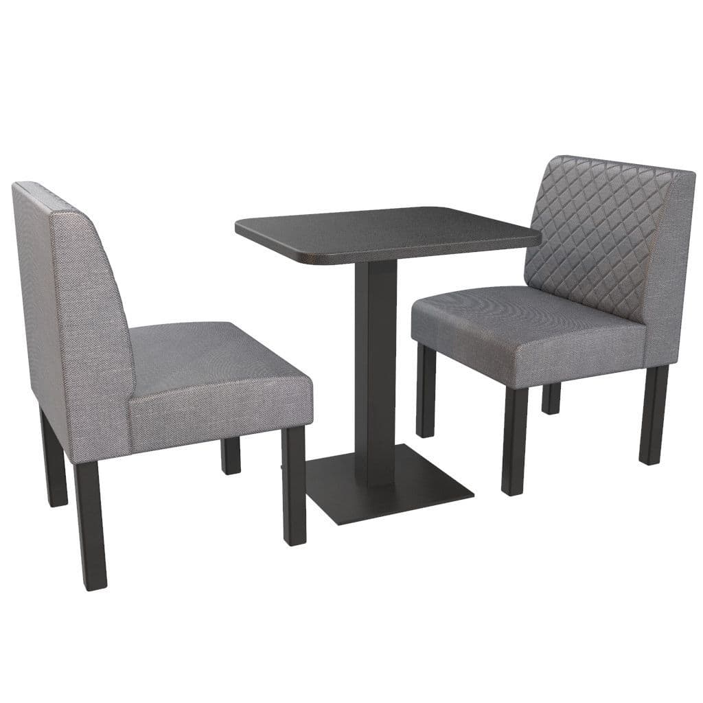 Lifetime Outdoor - Quilted Back Couples 2 Seater Dining Booth Set ...