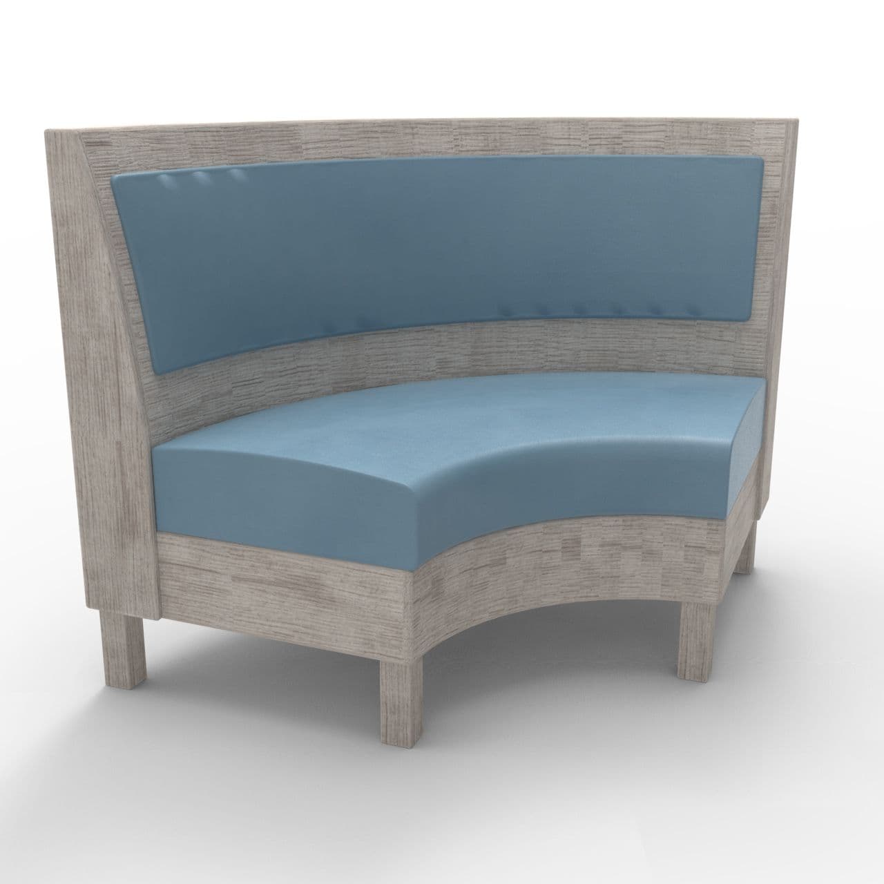 Lifetime Urban - Medium 1/2 Round Dining Booth Set