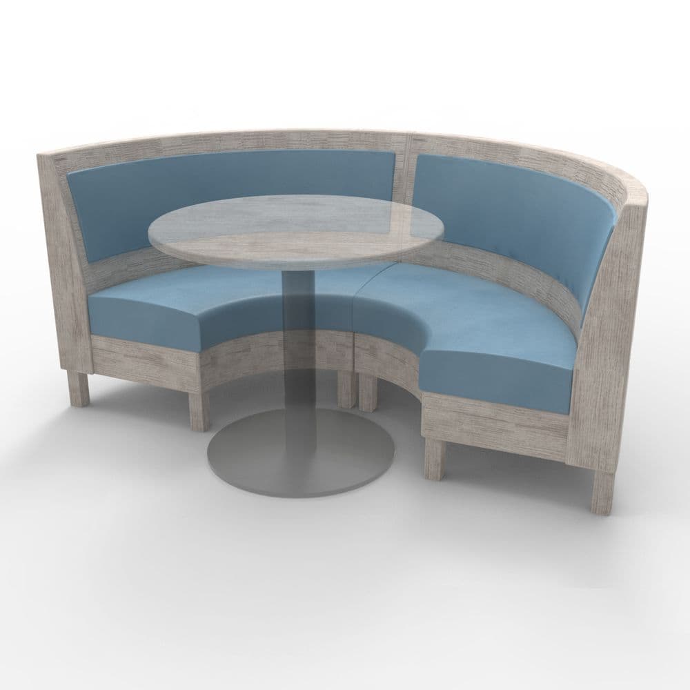 Lifetime Urban - Medium 1/2 Round Dining Booth Set