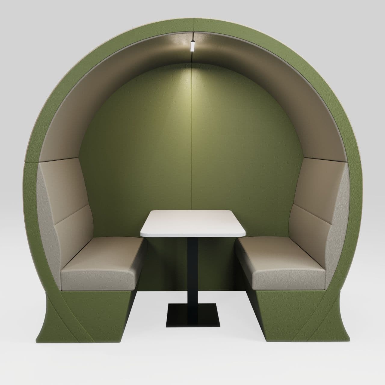 Loop Acoustic Meeting Pod - 1200mm Set - Large 4 Seater Complete with Table