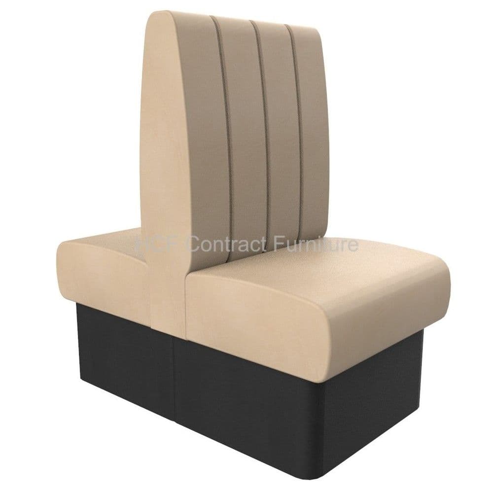 Royale Deep Fluted High Back Twin Back2Back - 600mm Booth