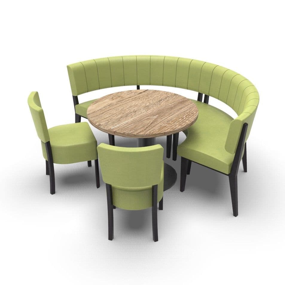 Simplicity Luxury - Round Booth Seating - Medium 1/2 Circle with Table ...