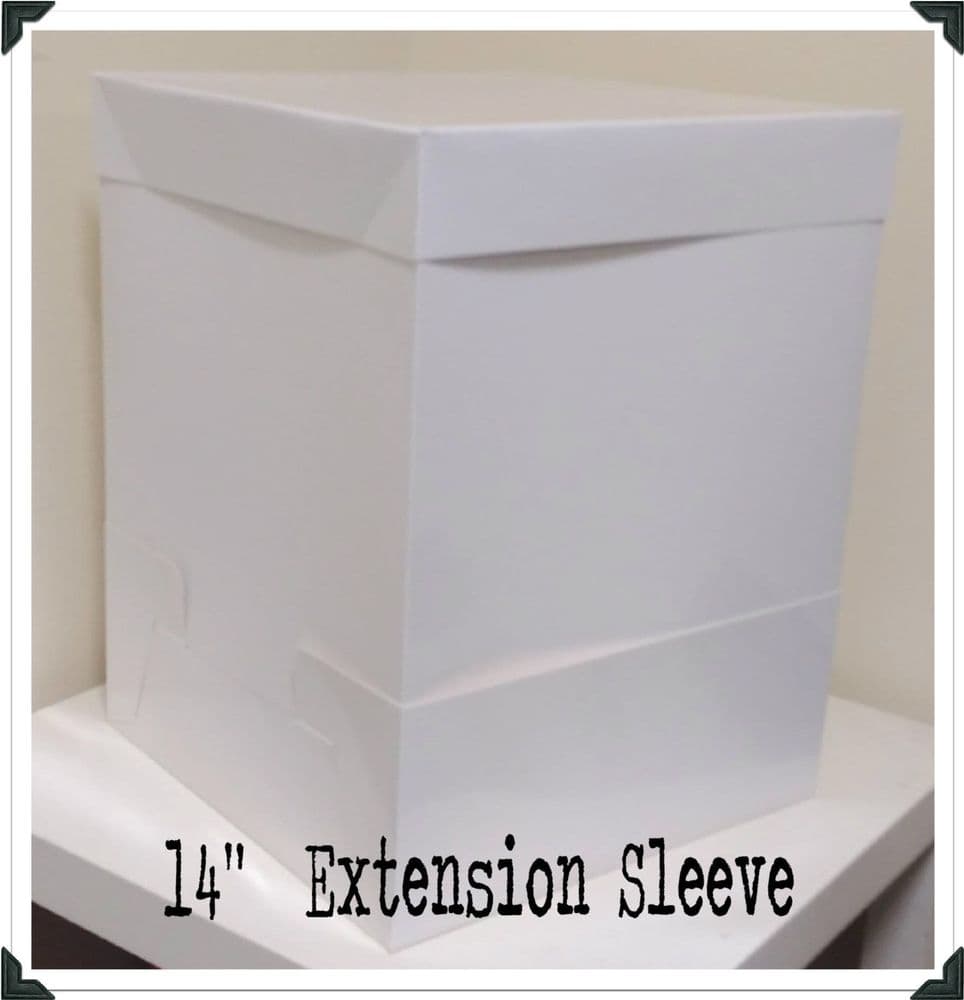14 inch Premium GLOSSY Cake Box Extension Sleeve