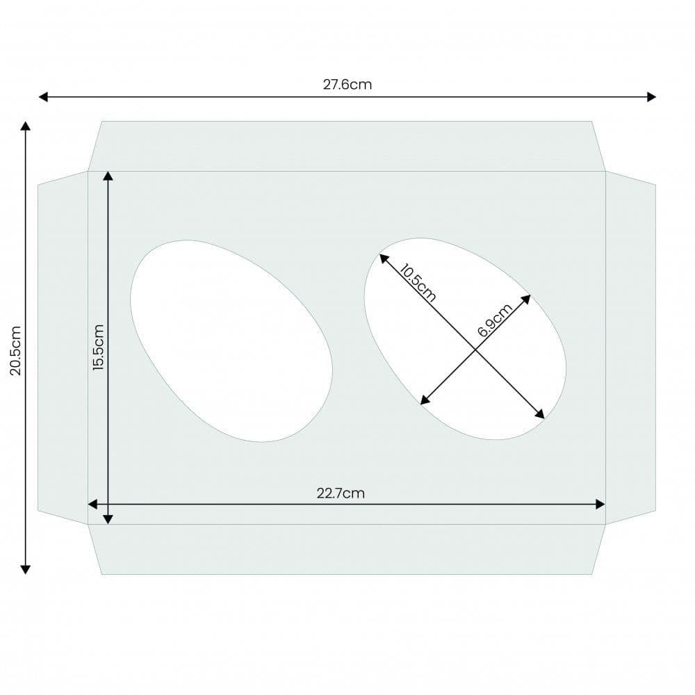 Easter Egg Box with Window Holds 2