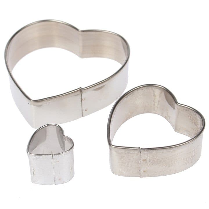 PME Stainless Steel Heart Cutters - Set of 3