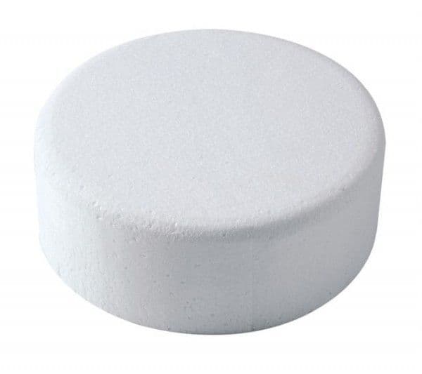 Round Polystyrene Cake Dummy 12 inch x 5 inch Deep Chamfered Edge ...