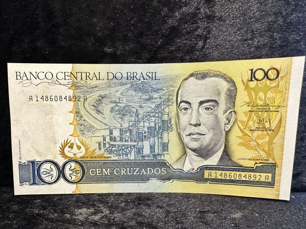 Brazil 100 Cruzados 1987 VF BN167