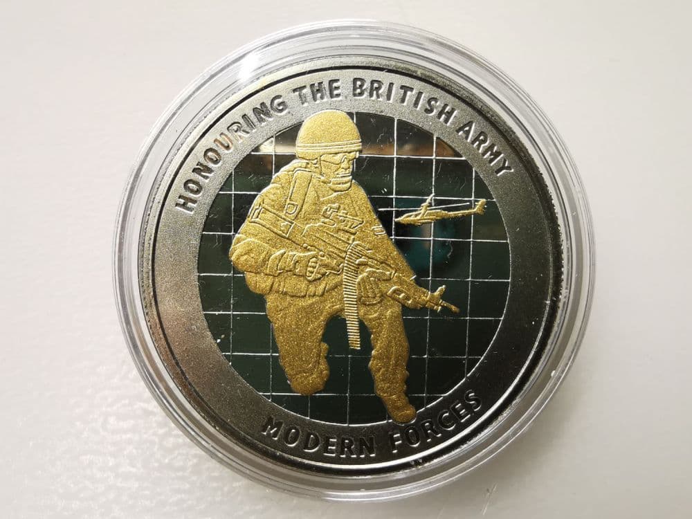 British Army Modern Forces Gold Plated Medal No COA OS088