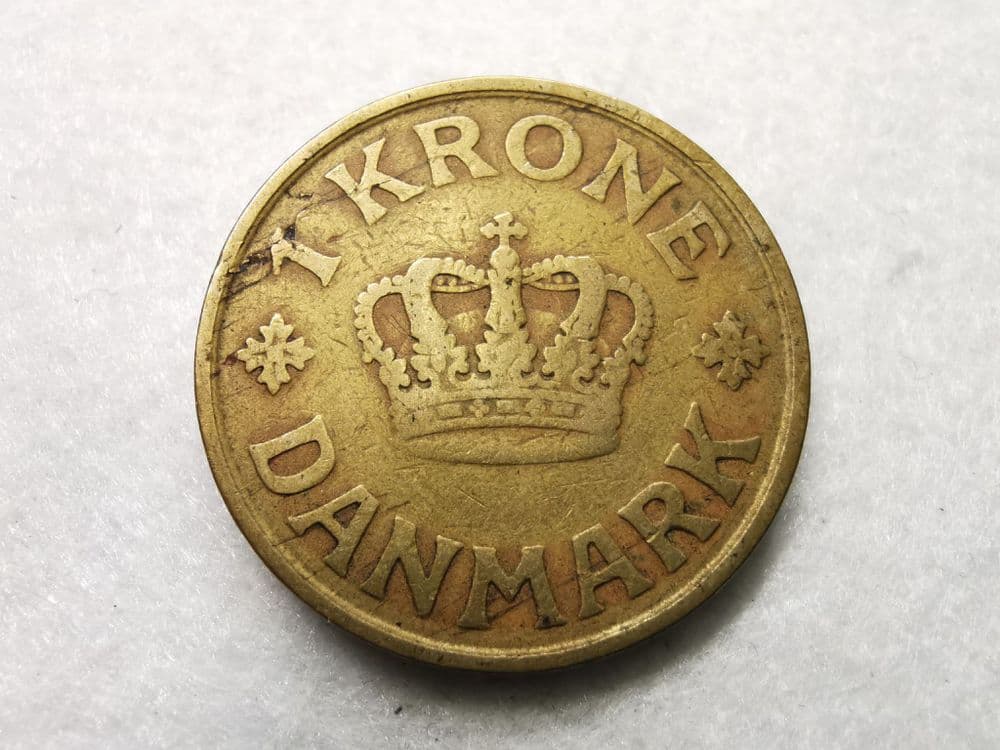 Denmark One Krone 1925 AF CS7279