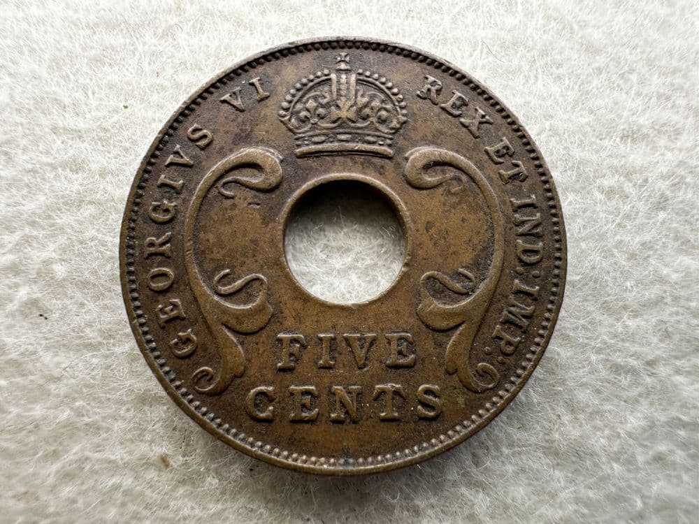 East Africa 5 Cents 1941 I GF CS11255