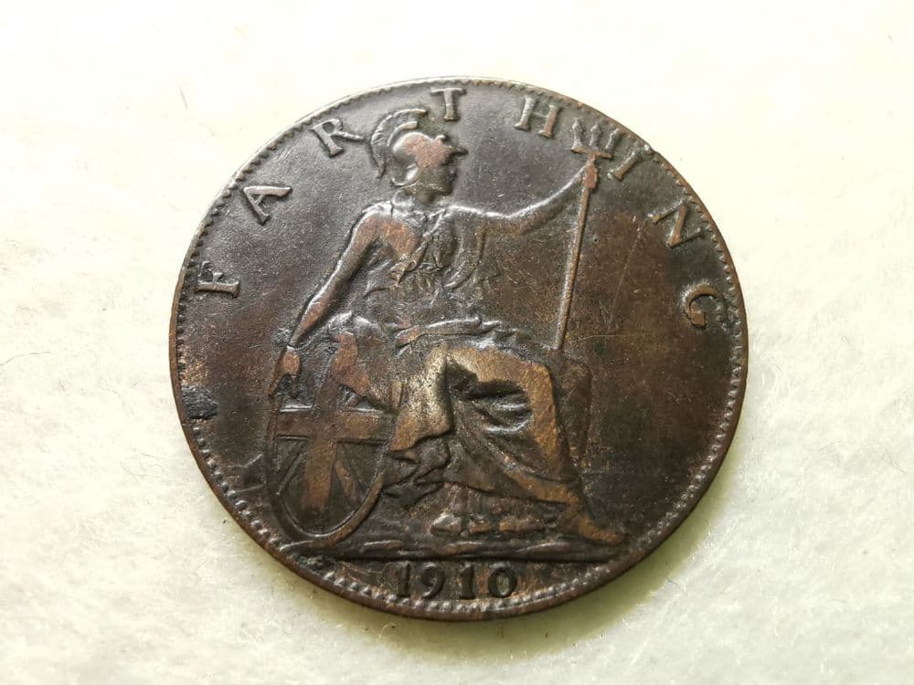 Edward VII Farthing 1910 F CS8364