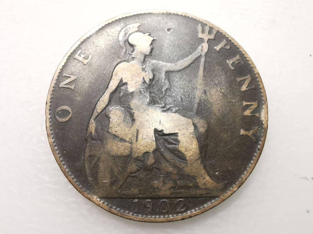 Edward VII One Penny 1902 Normal Tide Fair CS1205