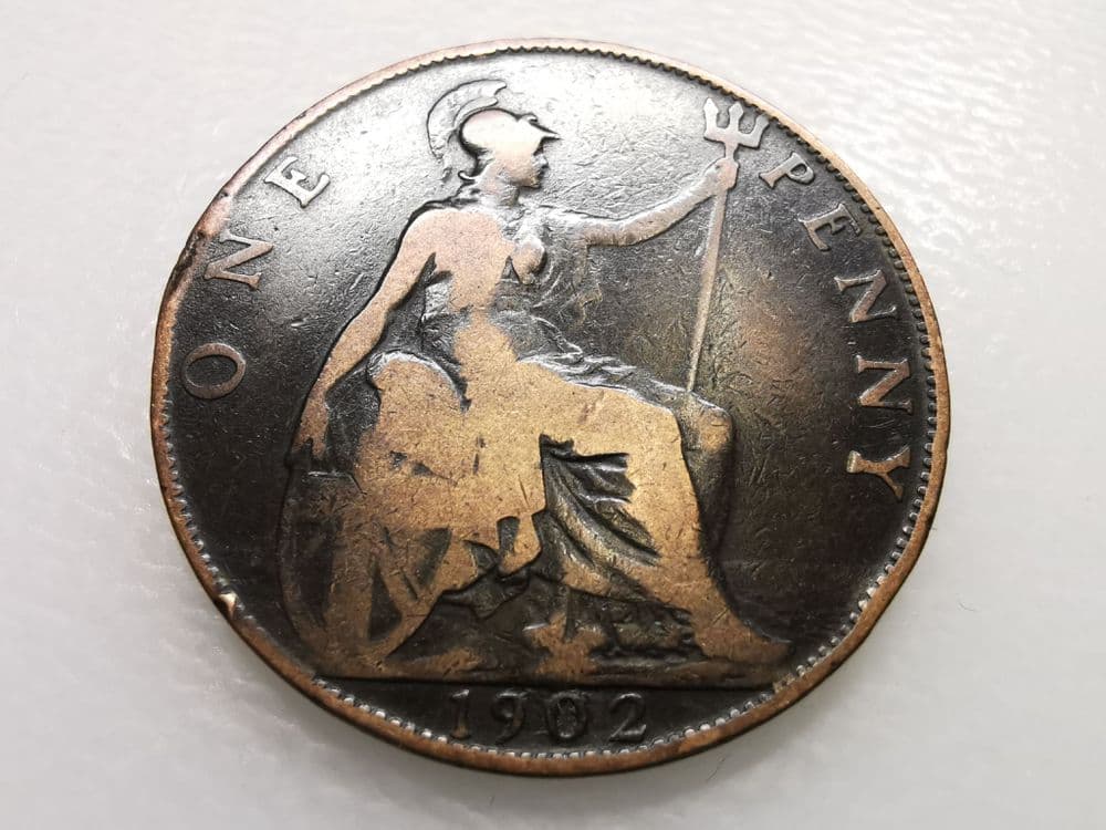 Edward VII One Penny 1902 Normal Tide Fair CS4083