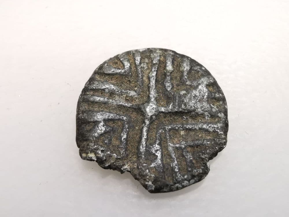 English Late Medieval Cross/Uniface Lead Pilgrims or HopToken AF CS5546