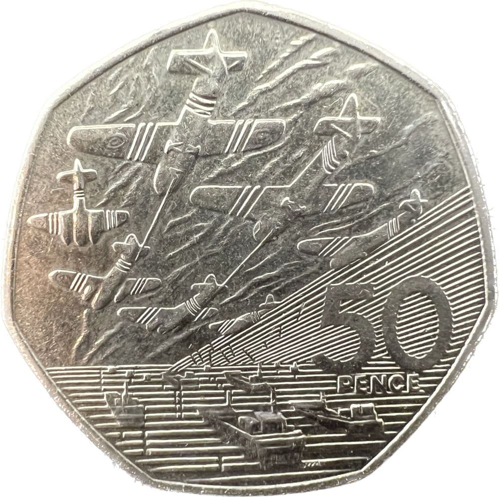 GB 50p 1994 The 50th Anniversary of the D-Day Landings Circulated ...